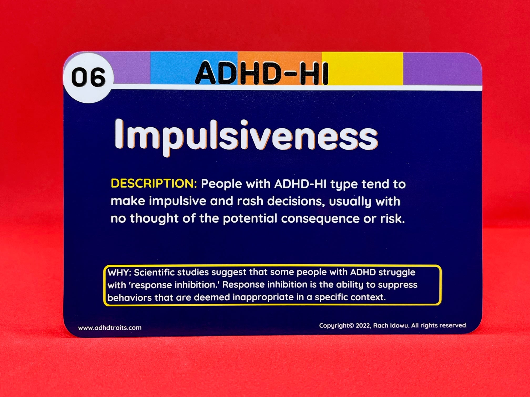 ADHD Hyperactive-Impulsive traits cards | ADHD Traits