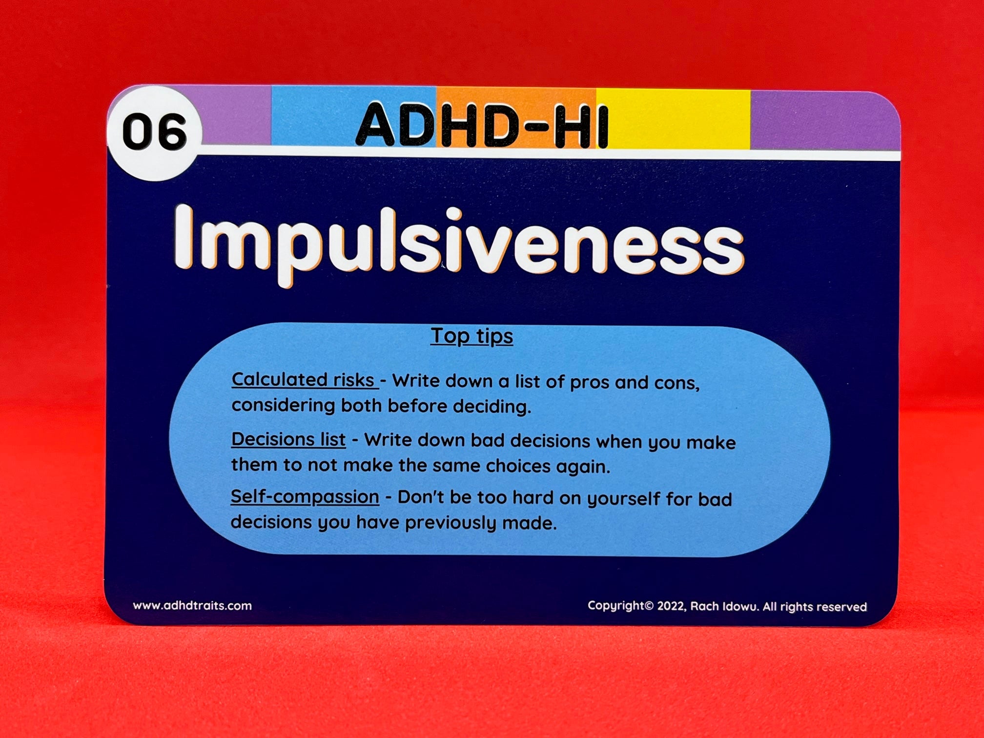 ADHD Hyperactive-Impulsive traits cards | ADHD Traits
